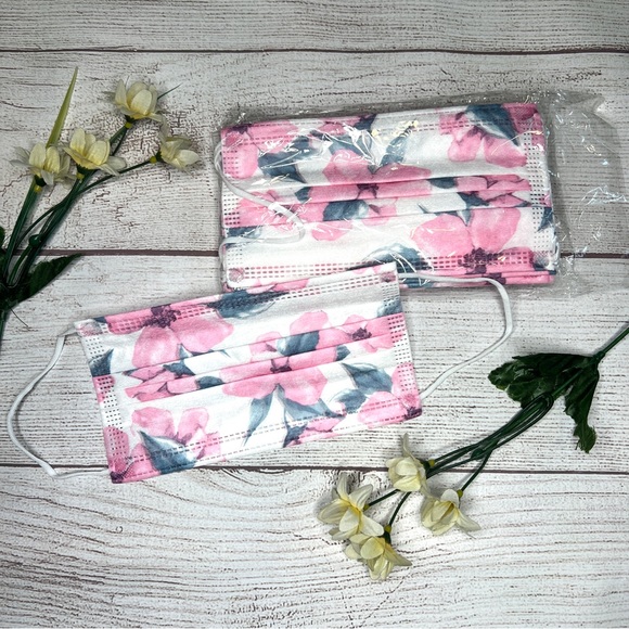 Accessories | 1 Floral Print Disposable Face Masks | Poshmark